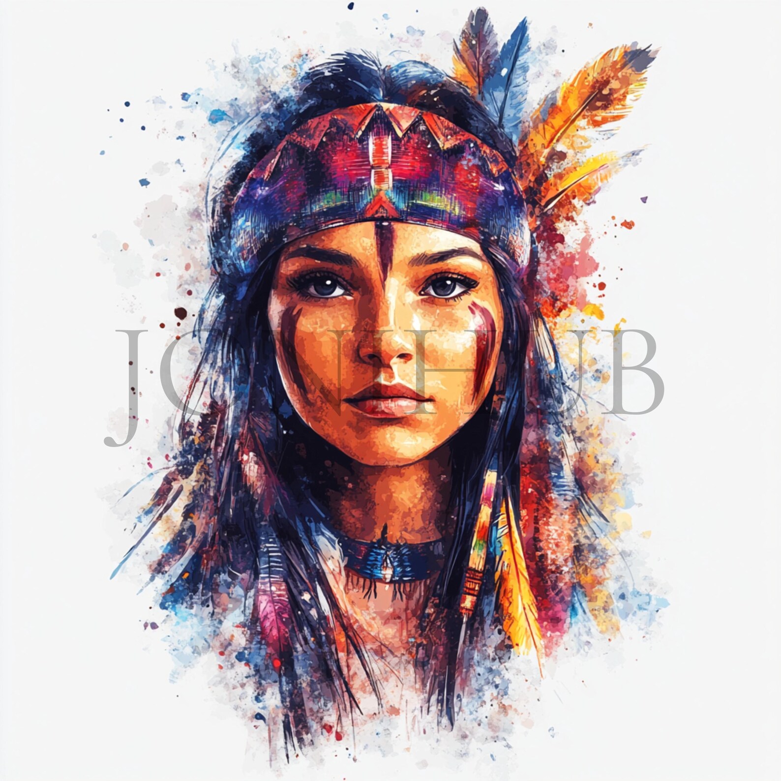 Native American Indian Woman Clipart | 10 High Quality Jpg's | Digital ...