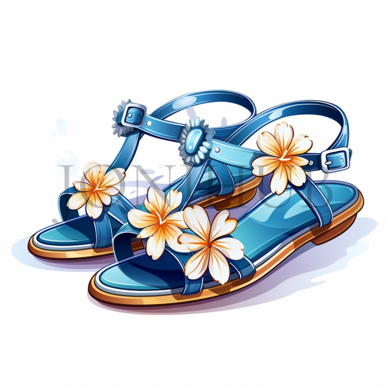 Summer Sandals Clipart | 10 High Quality Jpg's | Digital Download ...