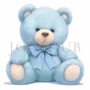 Blue Teddy Bear Clipart | 10 High Quality Jpgs | Digital Download | Teddy Clipart | Teddy Bear ...
