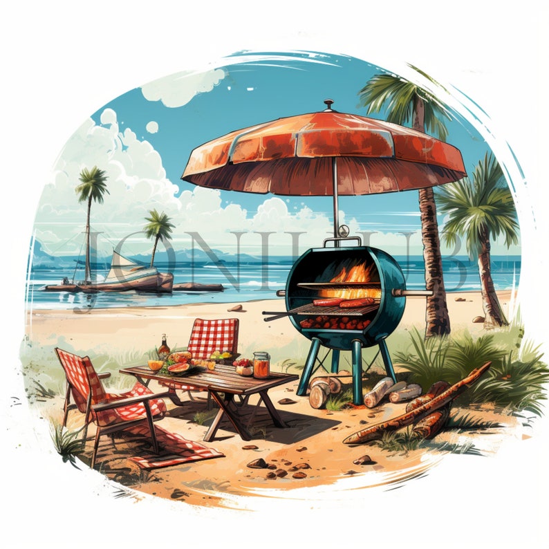 Summer BBQ Clipart | 10 High Quality Jpg's | Digital Download ...