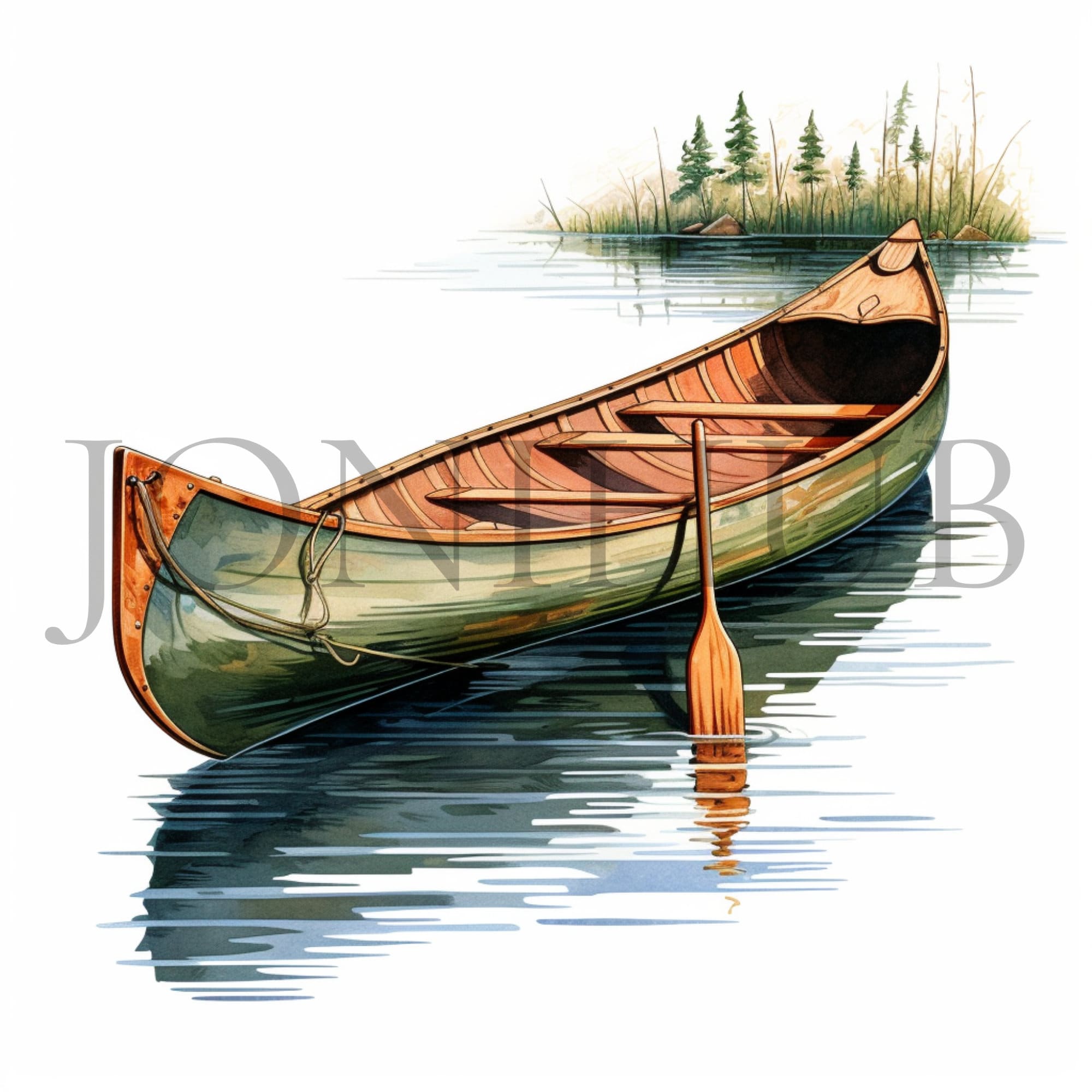Vintage Canoe Clipart | 10 High Quality Jpg's | Digital Download ...