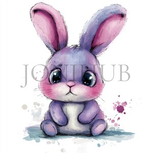 Sad Bunny Clipart | 10 High Quality Jpg's | Digital Download ...