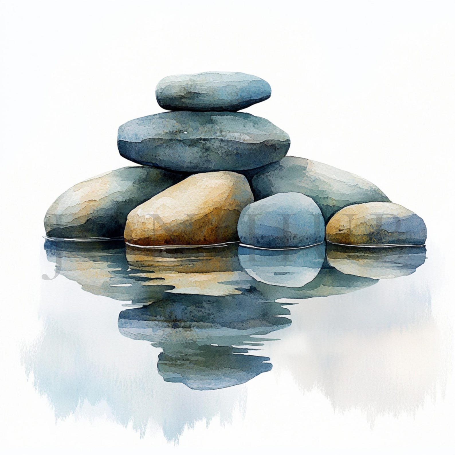Zen Stones Art Clipart | 10 High Quality JPG | Digital Download | Paper ...
