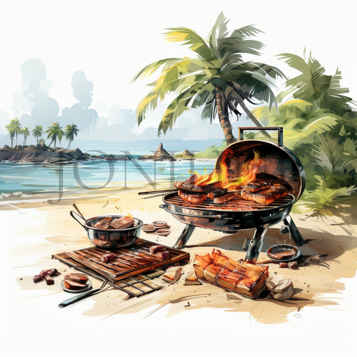 Summer BBQ Clipart | 10 High Quality Jpg's | Digital Download ...