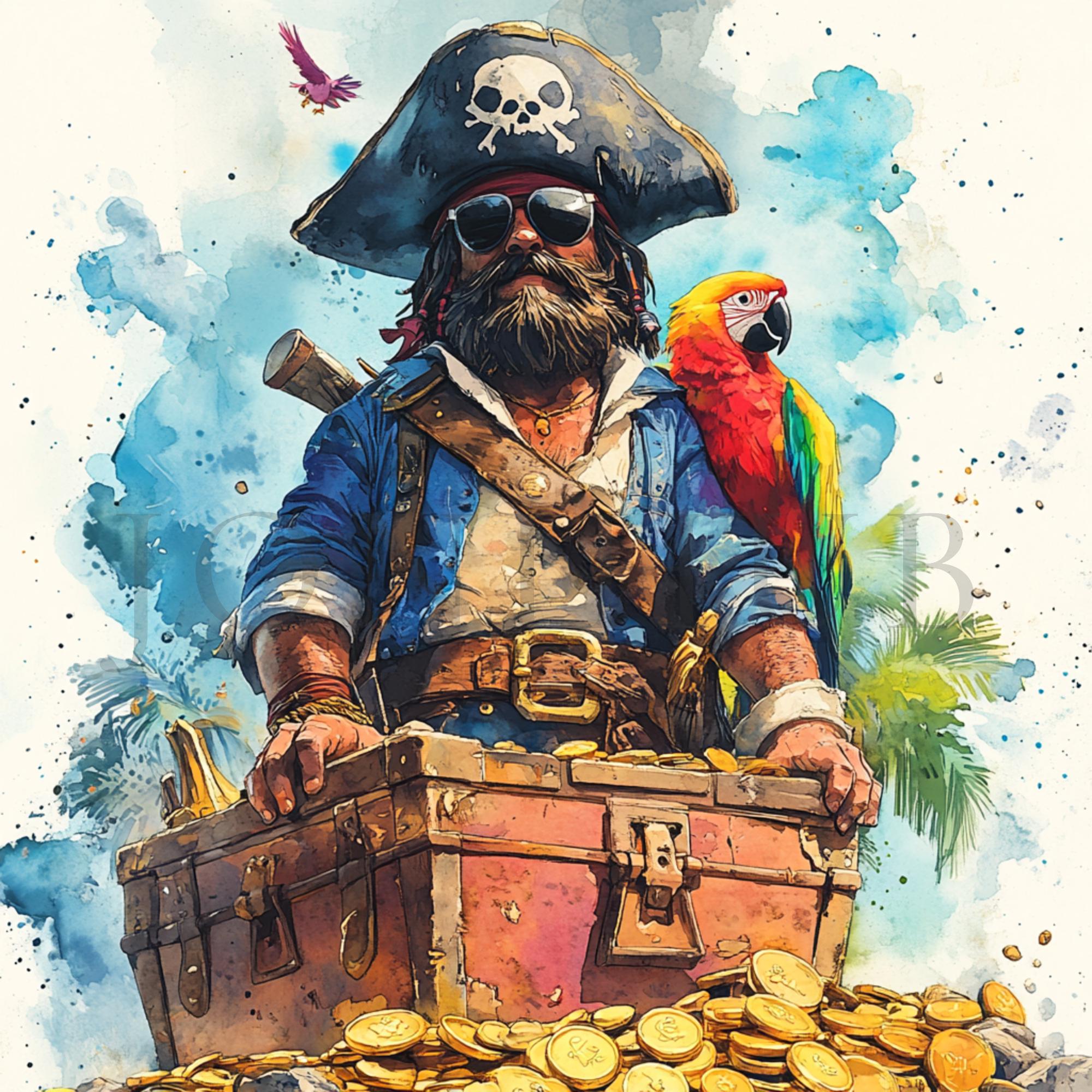 Cartoon Pirates Clipart | 10 High Quality JPG | Digital Download | Clip ...