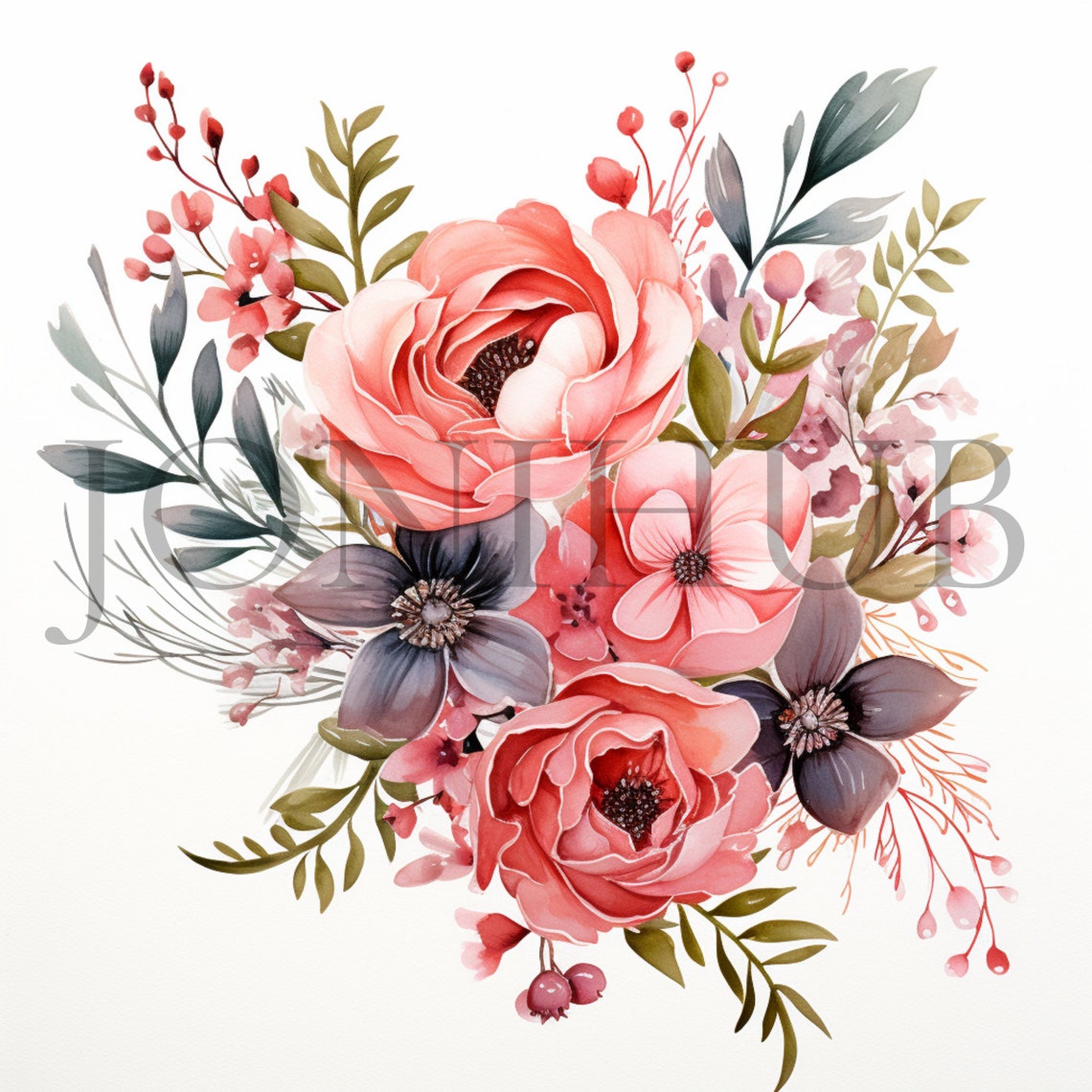 Flowers Cascade Clipart 10 High Quality Jpg's Digital Download Cascade ...