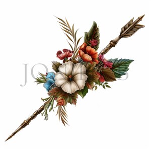 Floral Arrows Clipart | 10 High Quality Jpg's | Digital Download ...