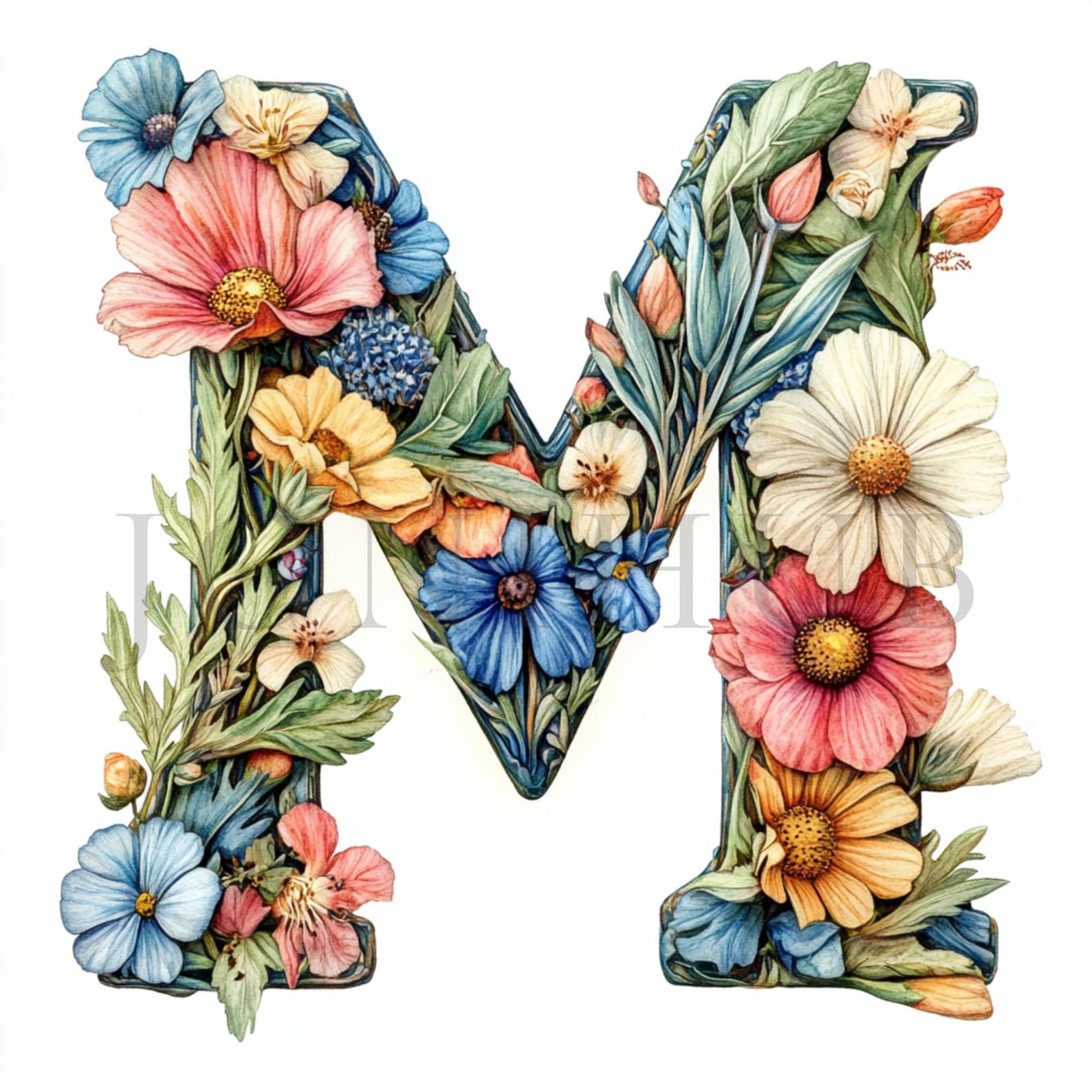 Letter M Clipart 10 High Quality Jpgs Digital Download Scrapbooking ...