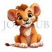 Cute Lion Cub Clipart 10 High Quality Jpg's Digital Download Adorable ...
