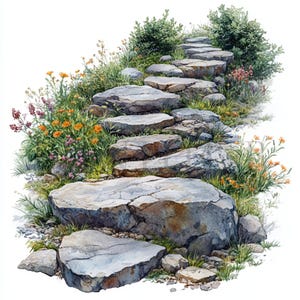 Rocky Path Clipart | 10 High Quality Jpgs | Digital Download | Nursery ...