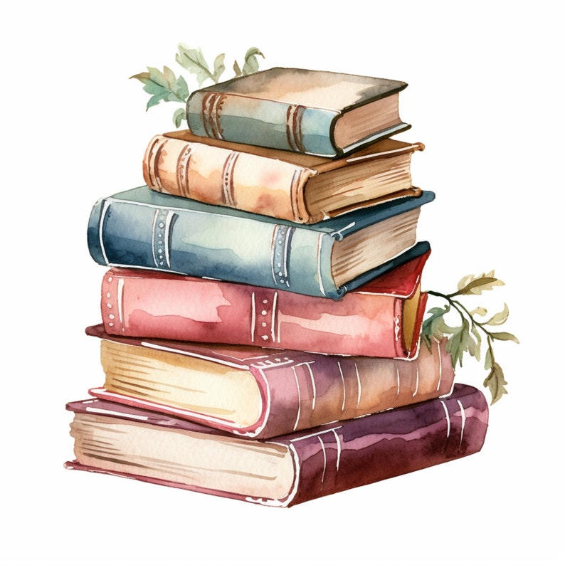 Stack of Books Clipart 10 High Quality Jpgs Card Making Books Clipart ...