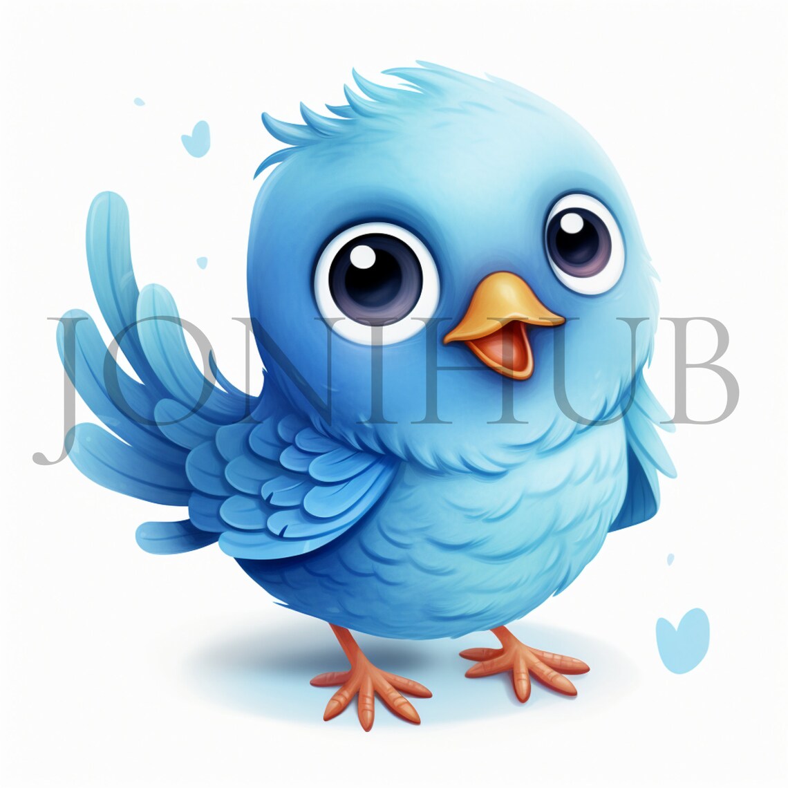 Watercolor Blue Bird Clipart | 10 High Quality Jpg's | Digital Download ...