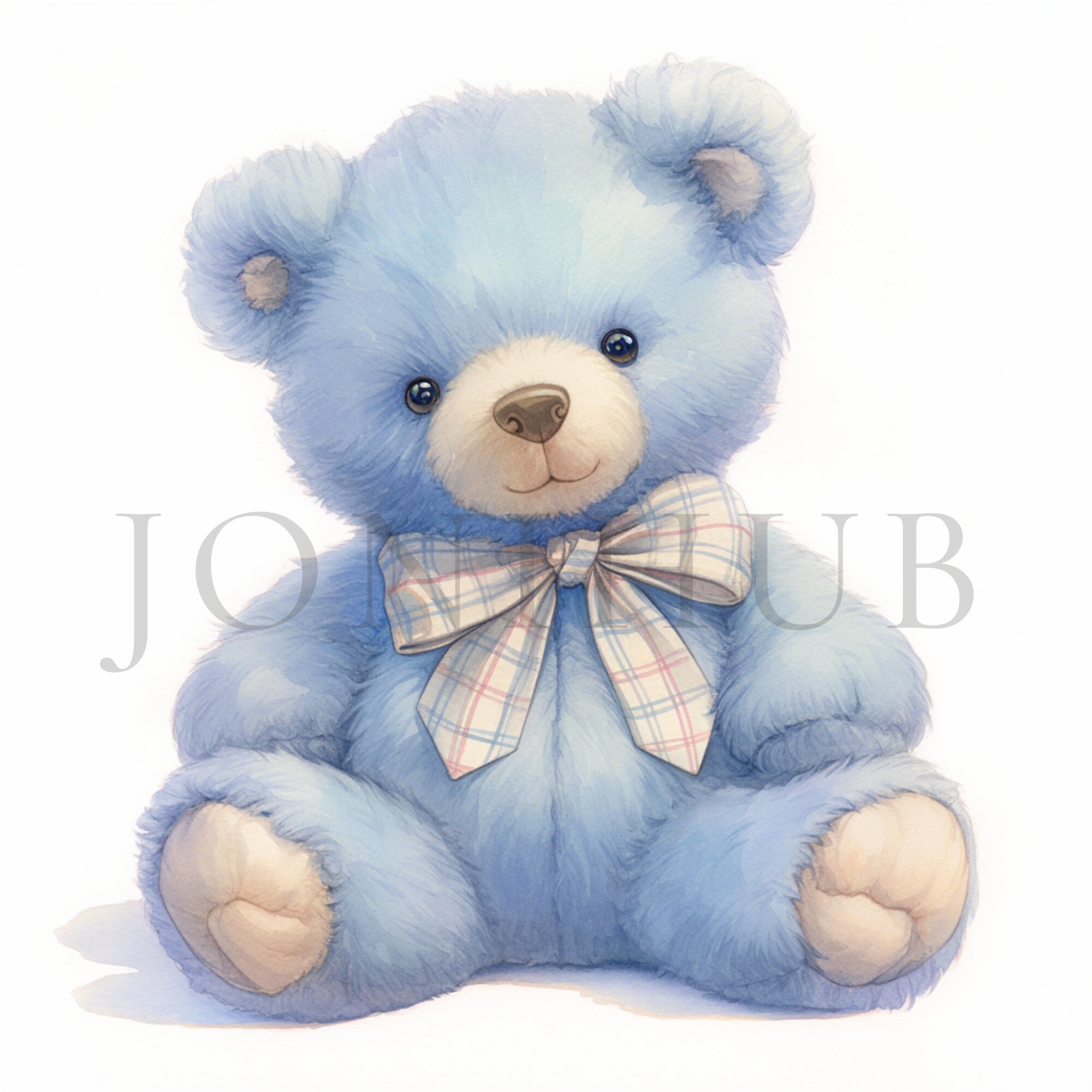 Blue Teddy Bear Clipart 10 High Quality Jpgs Digital Download Teddy ...