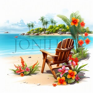 Summer Scene Clipart | 10 High Quality Jpg's | Digital Download ...