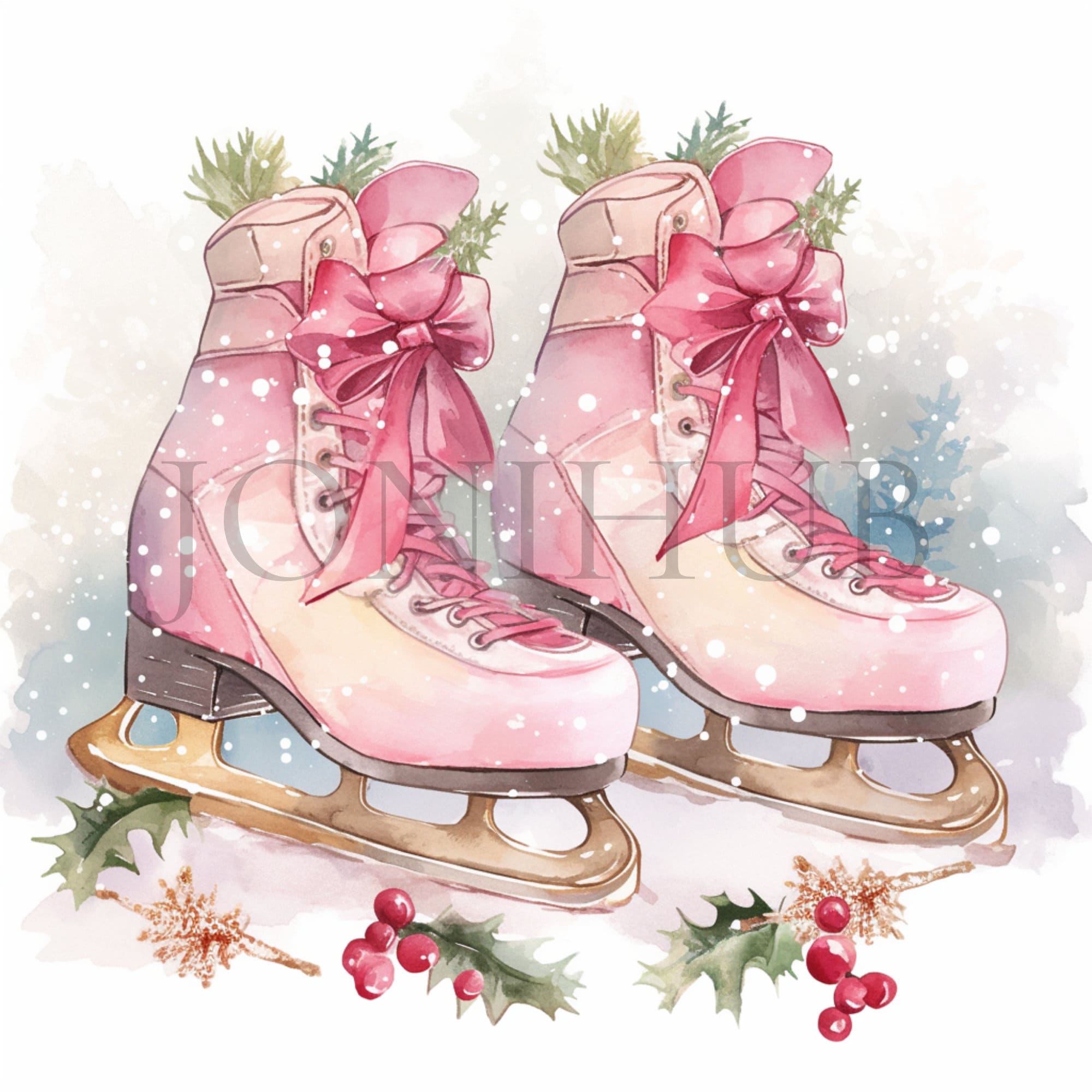Ice Skates Clipart 10 High Quality Jpg's Digital Download Printable Art ...