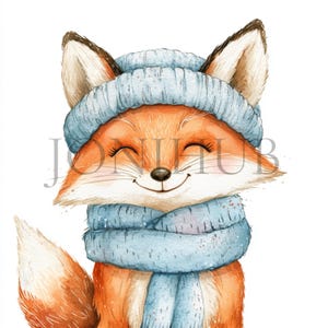 Fox in Winter Clipart | 10 High Quality Jpg's | Digital Download ...