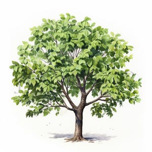 Black Walnut Trees Clipart | 10 High Quality Jpgs | Instant Digital ...