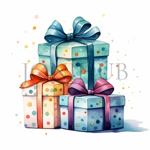 Holiday Presents Clipart | 10 High Quality Jpgs | Digital Download ...