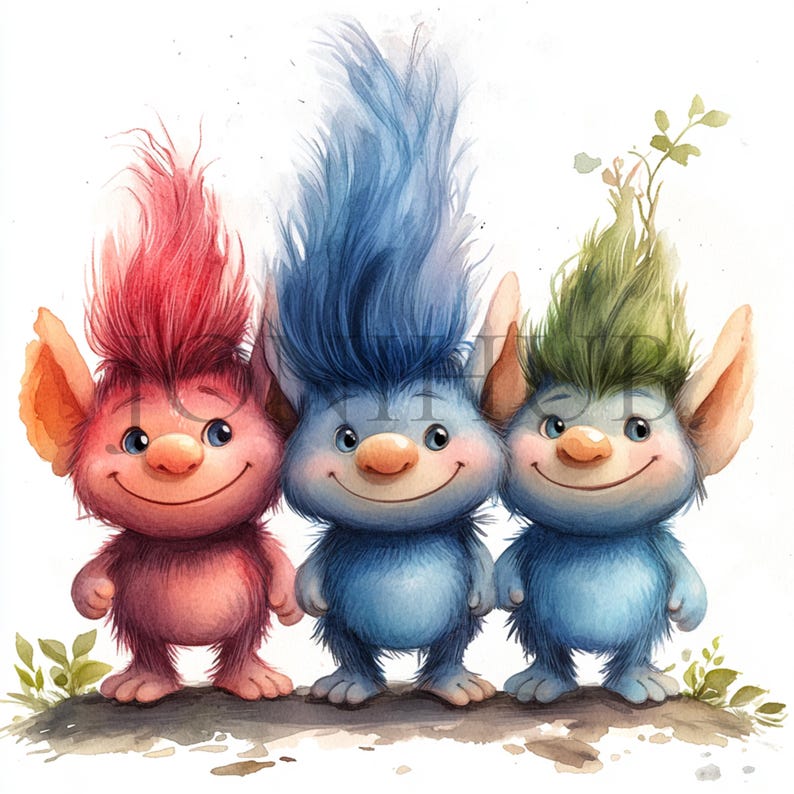 Trolls Clipart | 10 High Quality Jpg's | Digital Download | Children's ...