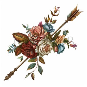 Floral Arrows Clipart | 10 High Quality Jpg's | Digital Download ...