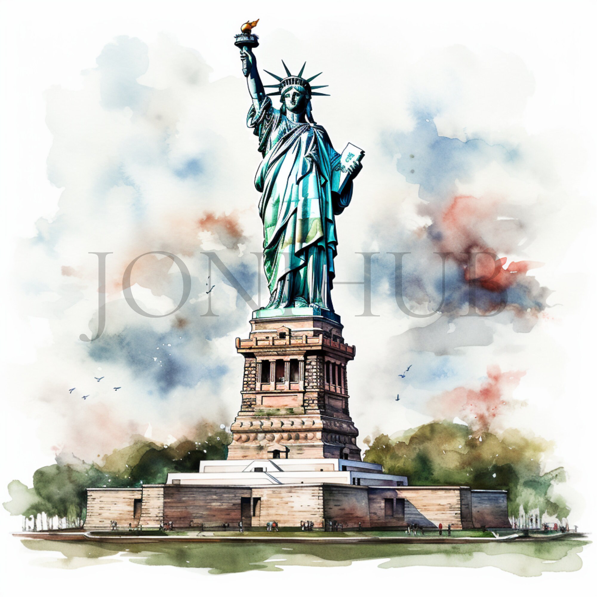Statue of Liberty Clipart 10 High Quality Jpgs Digital Download ...