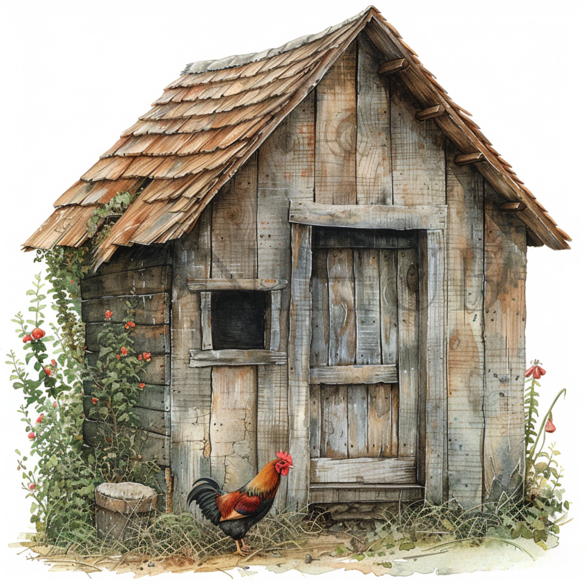 Chicken Coop Clipart | 10 High Quality Jpg's | Digital Download | Farm ...