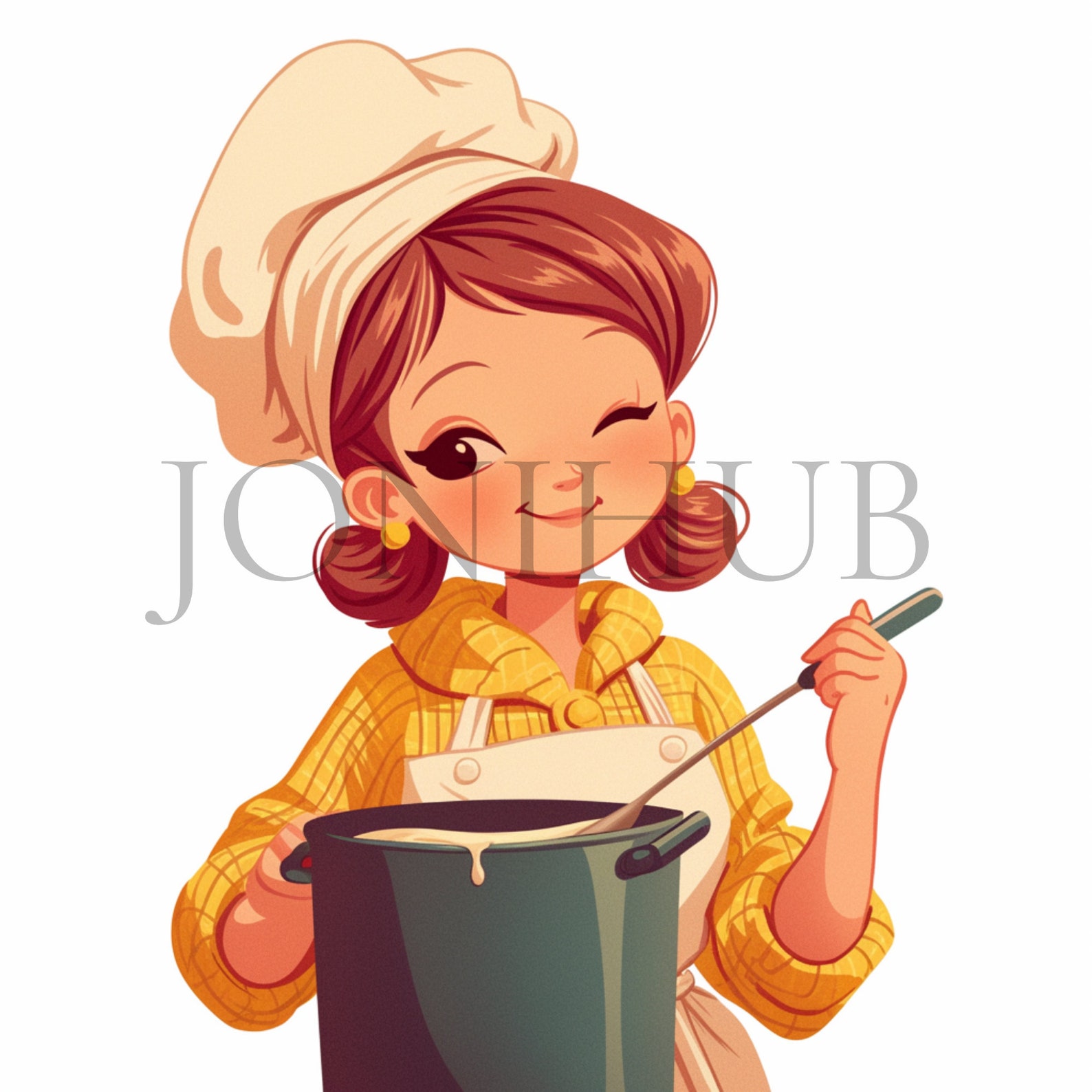Cooking Lady Clipart 10 High Quality Jpg's Digital Download Woman in ...