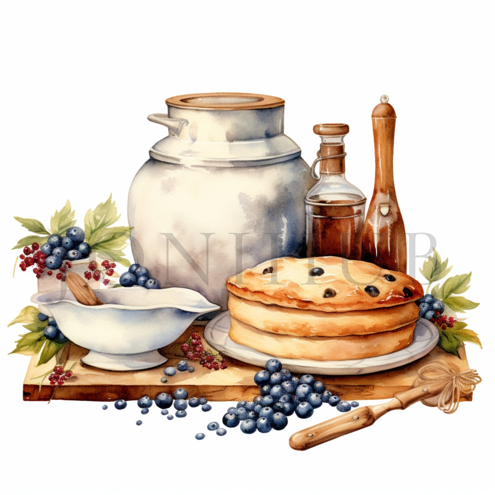 Vintage Baking Clipart | 10 High Quality Jpgs | Instant Digital ...