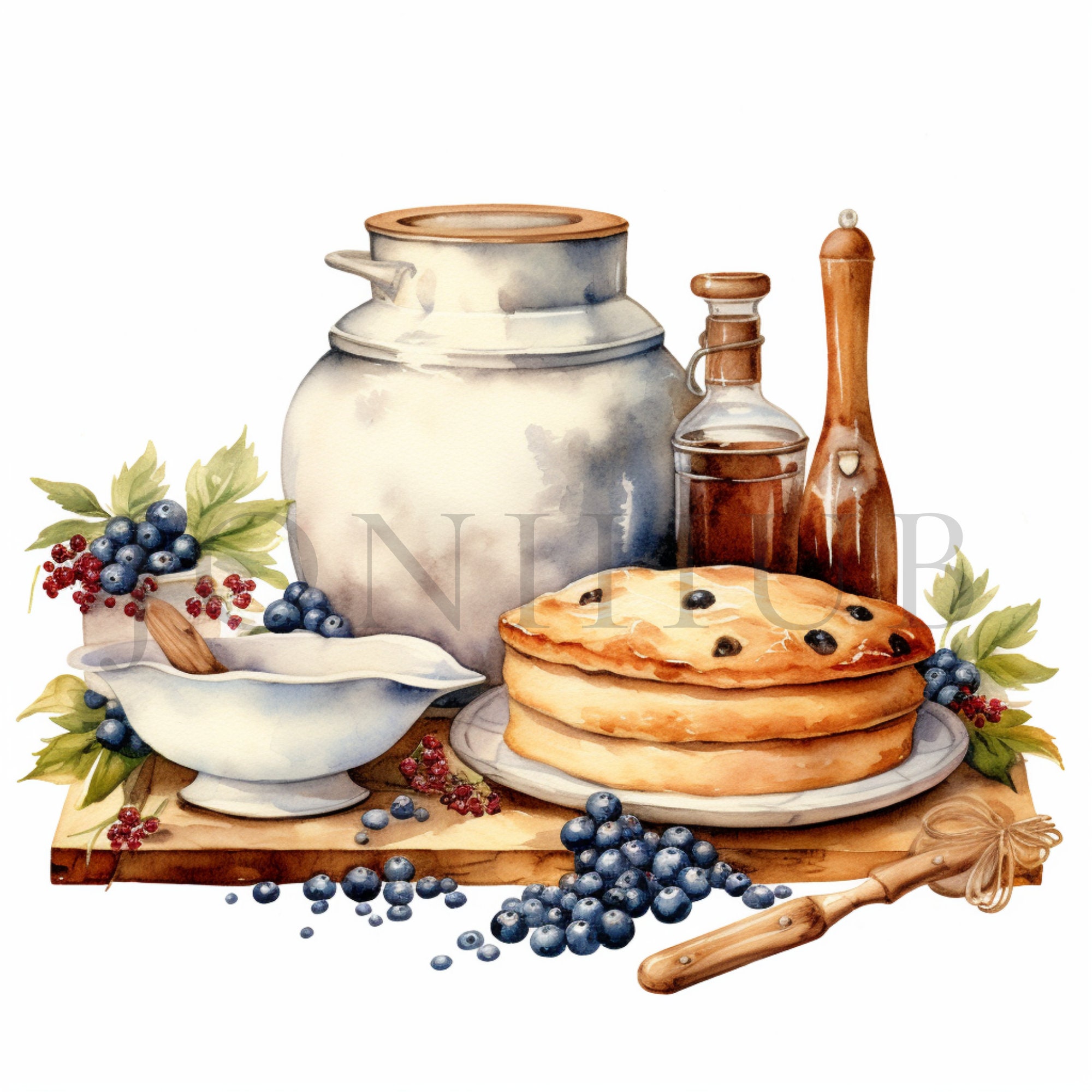 Vintage Baking Clipart | 10 High Quality Jpgs | Instant Digital ...