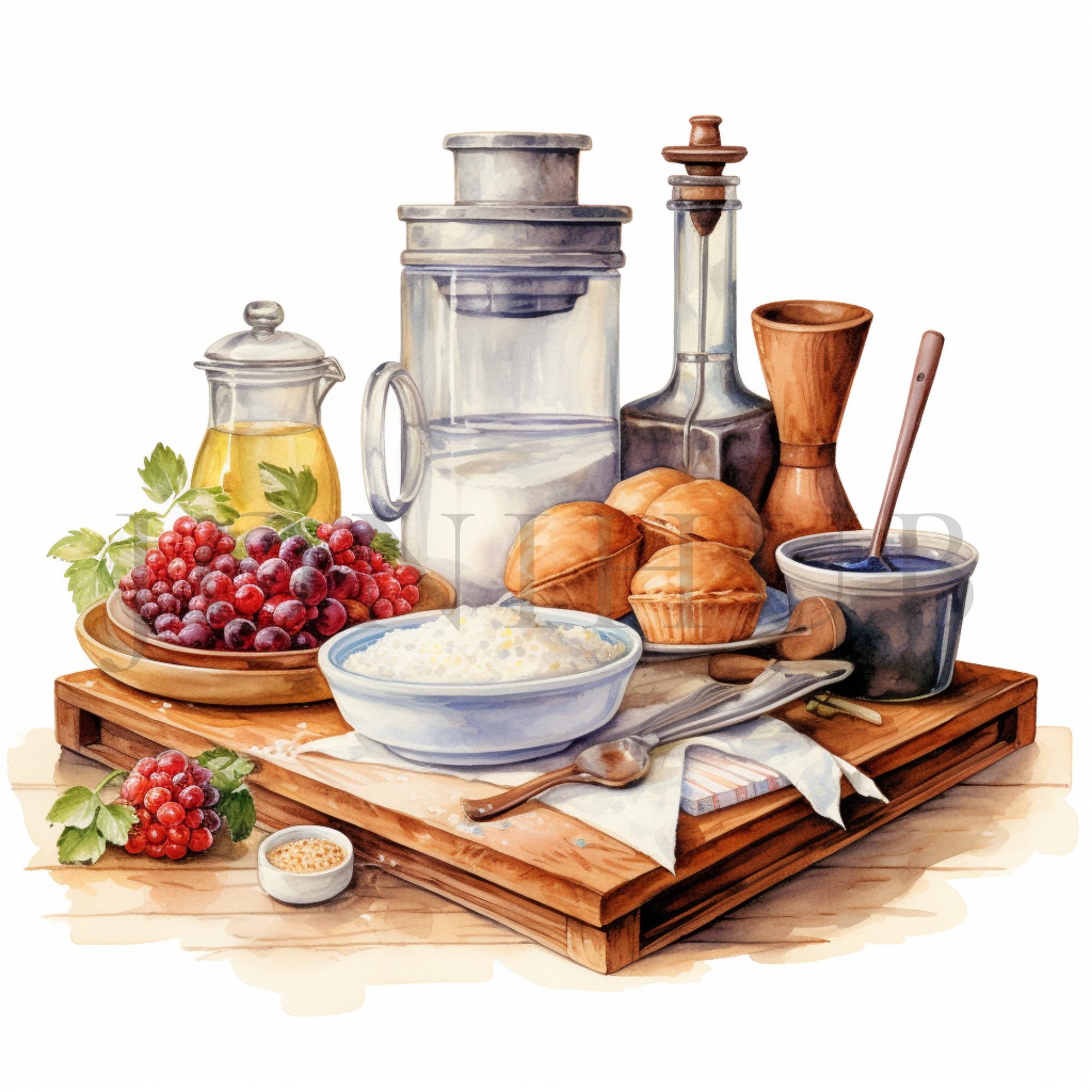 Vintage Baking Clipart | 10 High Quality Jpgs | Digital Download ...