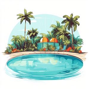 Summer Pool Clipart | 10 High Quality Jpg's | Digital Download | Water ...