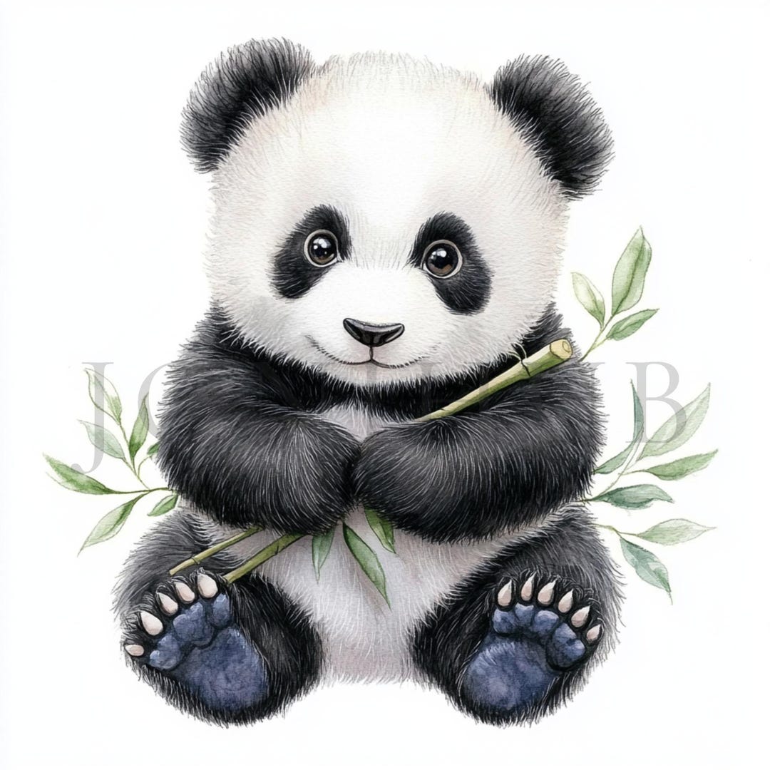 Panda Baby Clipart | 10 High Quality Jpgs | Digital Download | Paper ...