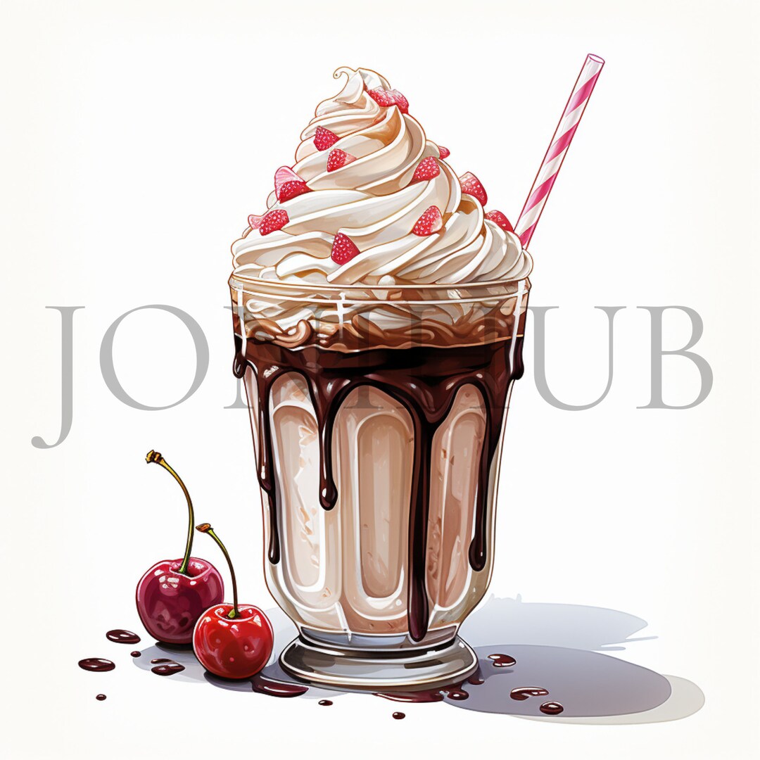 Milkshake Clipart | 10 High Quality Jpg's | Digital Download | Summer ...