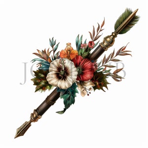 Floral Arrows Clipart | 10 High Quality Jpg's | Digital Download ...