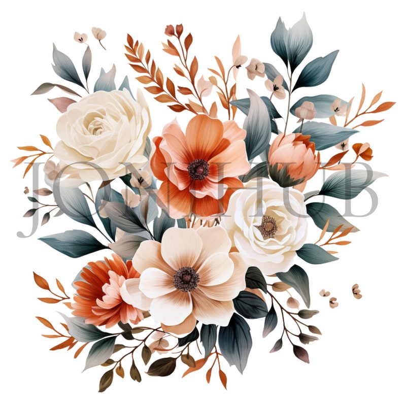 Flowers Cascade Clipart 10 High Quality Jpg's Digital Download Cascade ...