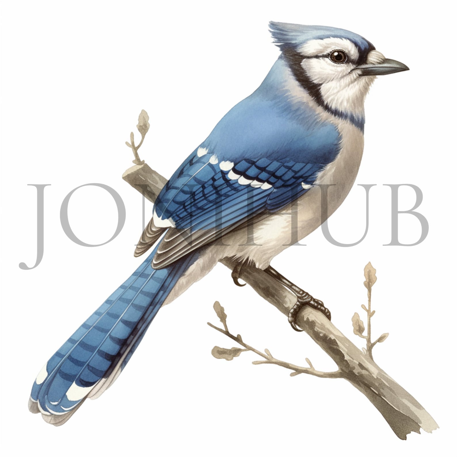 Vintage Blue Jay Clipart | 10 High Quality Jpg's | Digital Download ...