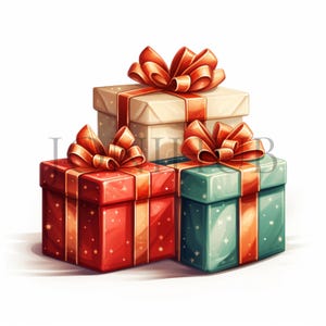 Holiday Presents Clipart | 10 High Quality Jpgs | Digital Download ...