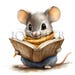Mouse Reading Book Clipart | 10 High Quality Jpg's | Digital Download ...