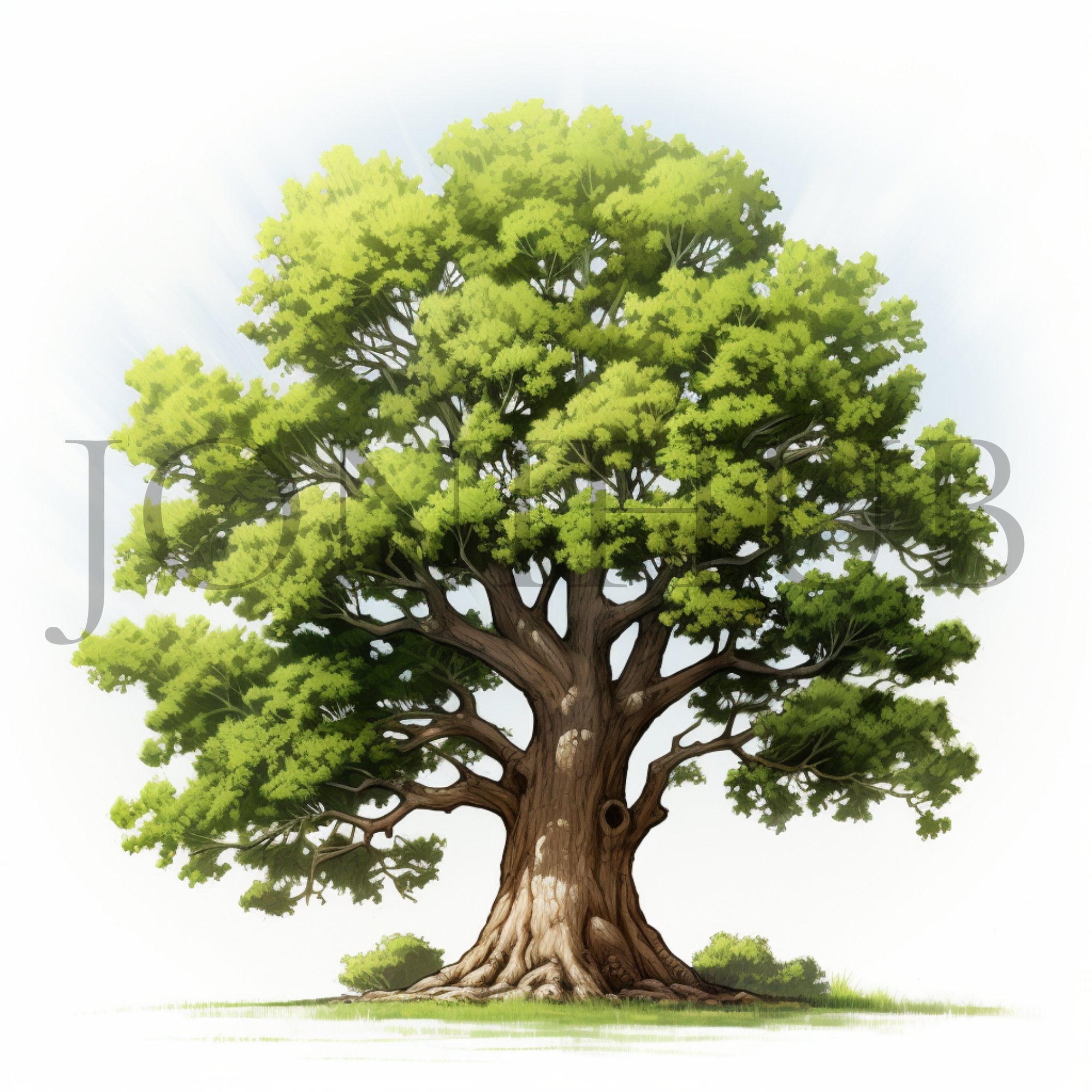 Oak Trees Clipart | 10 High Quality Jpg's | Digital Download | Nature ...