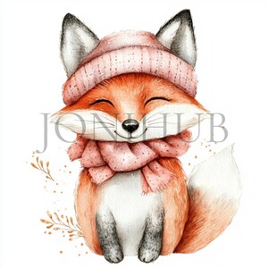 Fox in Winter Clipart | 10 High Quality Jpg's | Digital Download ...