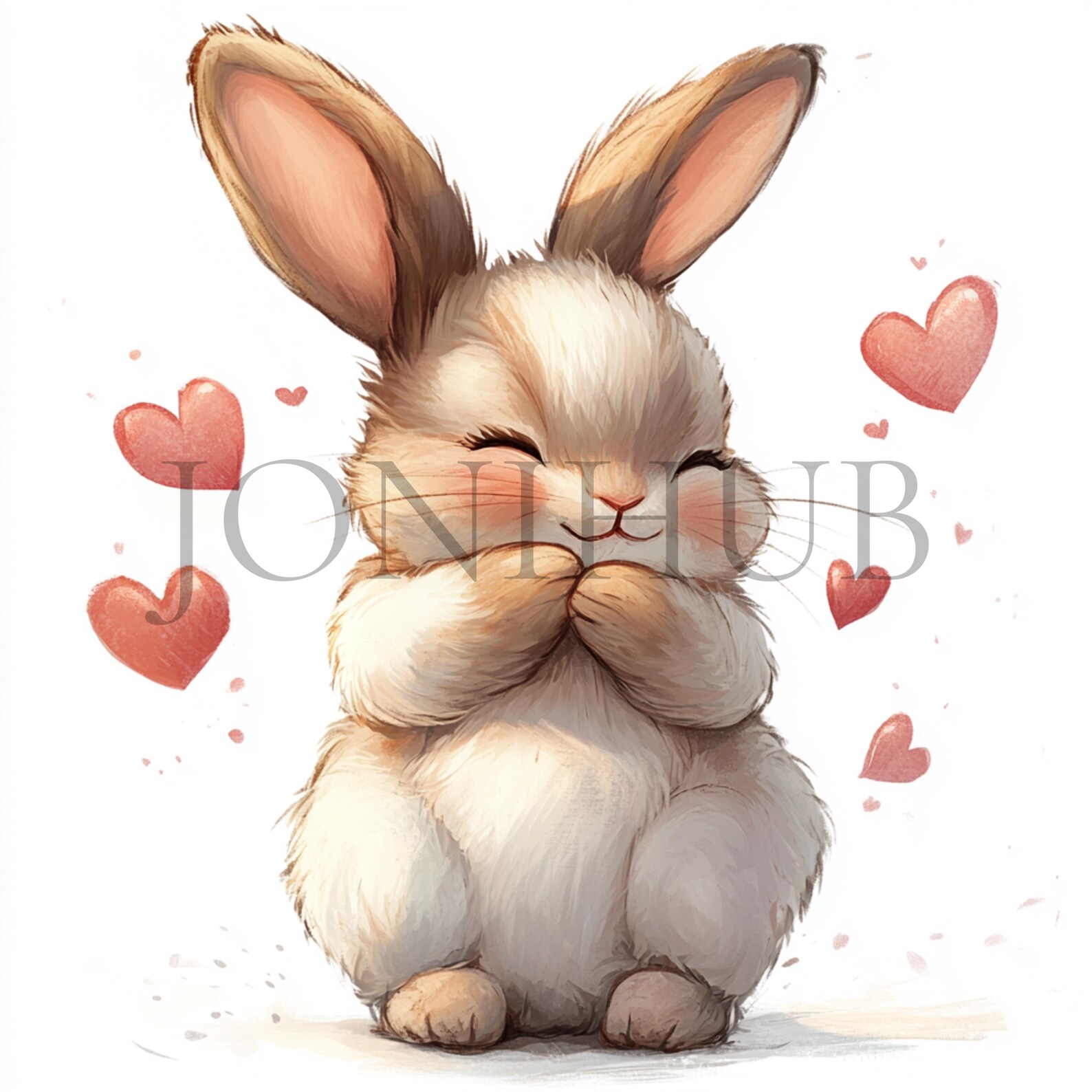 Bunny Love Clipart | 10 High Quality Jpg's | Digital Download ...
