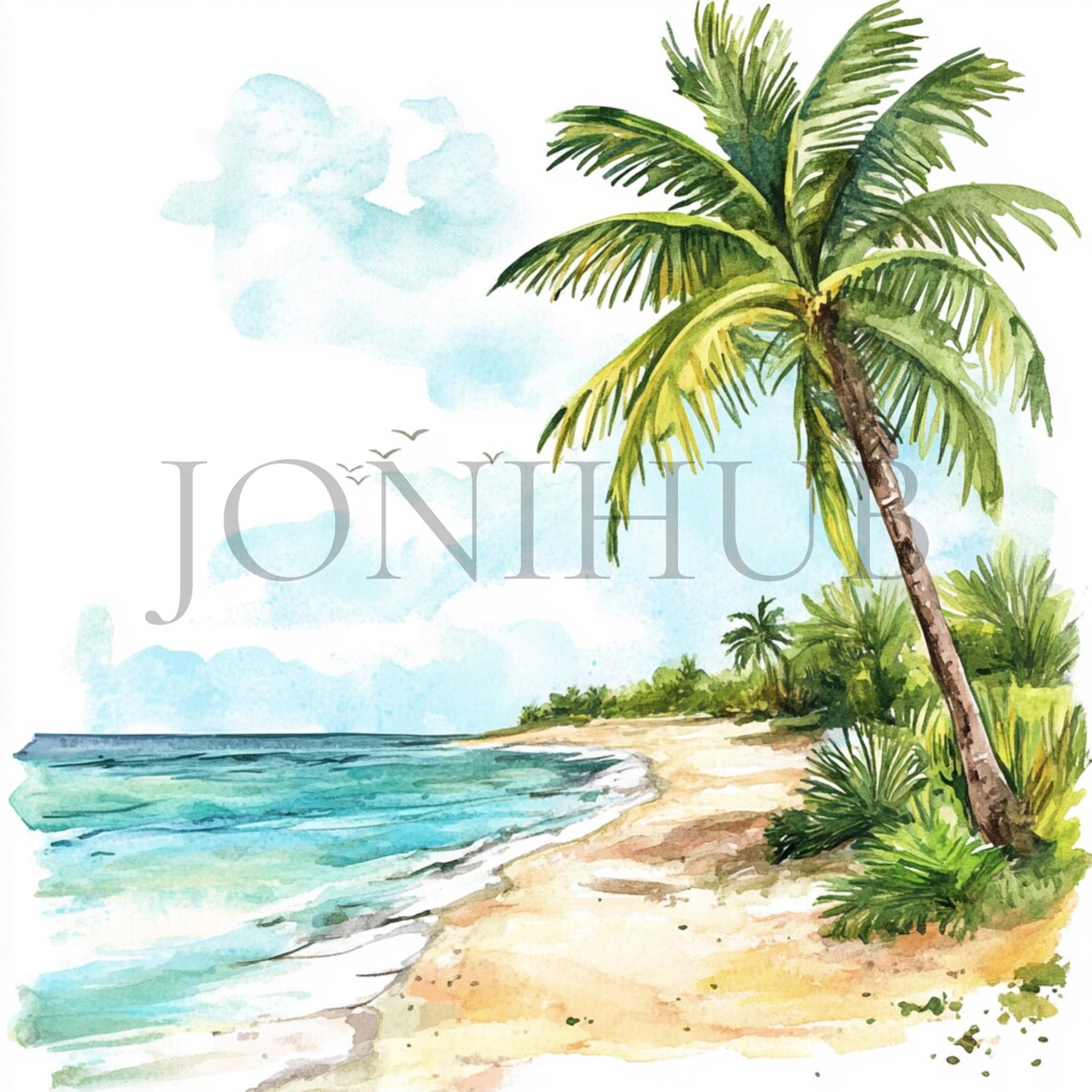 Beach Scenes Clipart | 10 High Quality Jpg's | Digital Download | Ocean ...