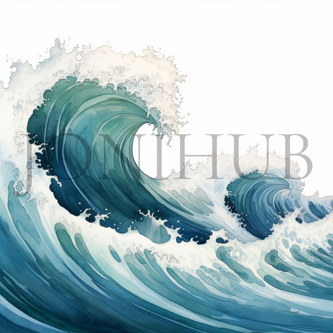 Ocean Waves Clipart 10 High Quality Jpg's Digital Download Digital ...