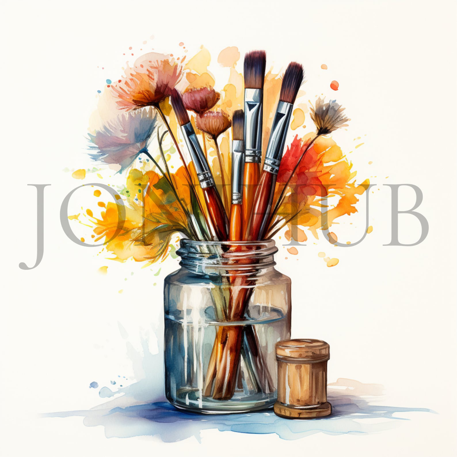 Paint Brushes Clipart | 10 High Quality Jpg's | Digital Download | Card ...
