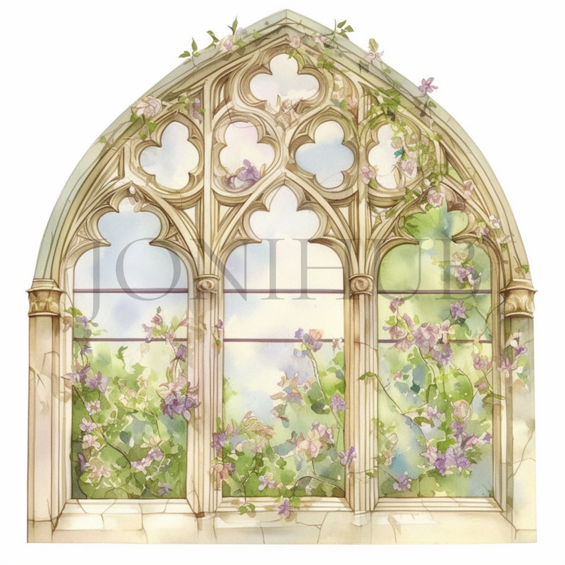 Victorian Windows Clipart 10 High Quality Jpg's Digital Download ...