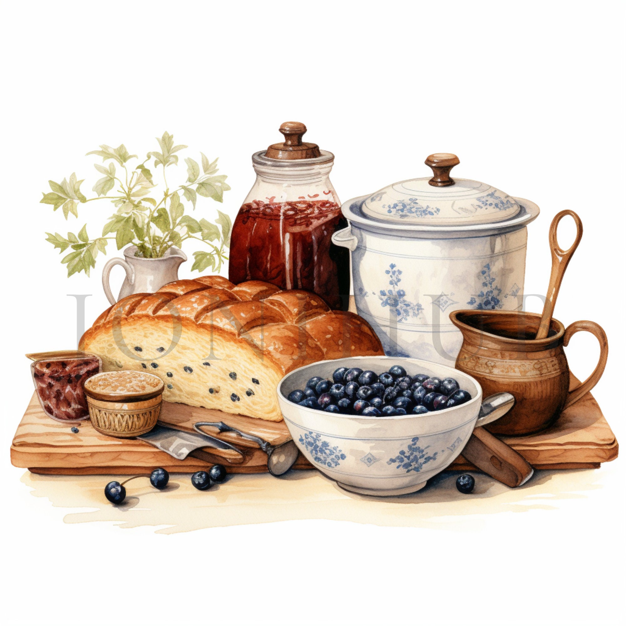 Vintage Baking Clipart 10 High Quality Jpgs Digital Download Bakery ...