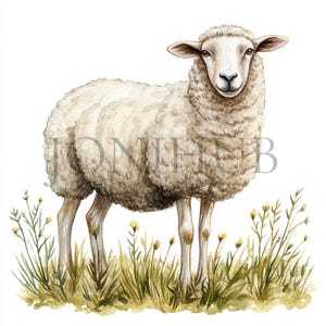 Farmyard Sheep Clipart | 10 High Quality Jpg's | Digital Download ...