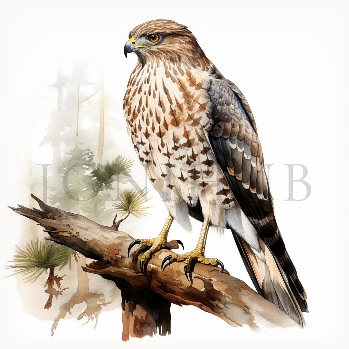 Cooper's Hawk Clipart | 10 High Quality Jpgs | Digital Download ...