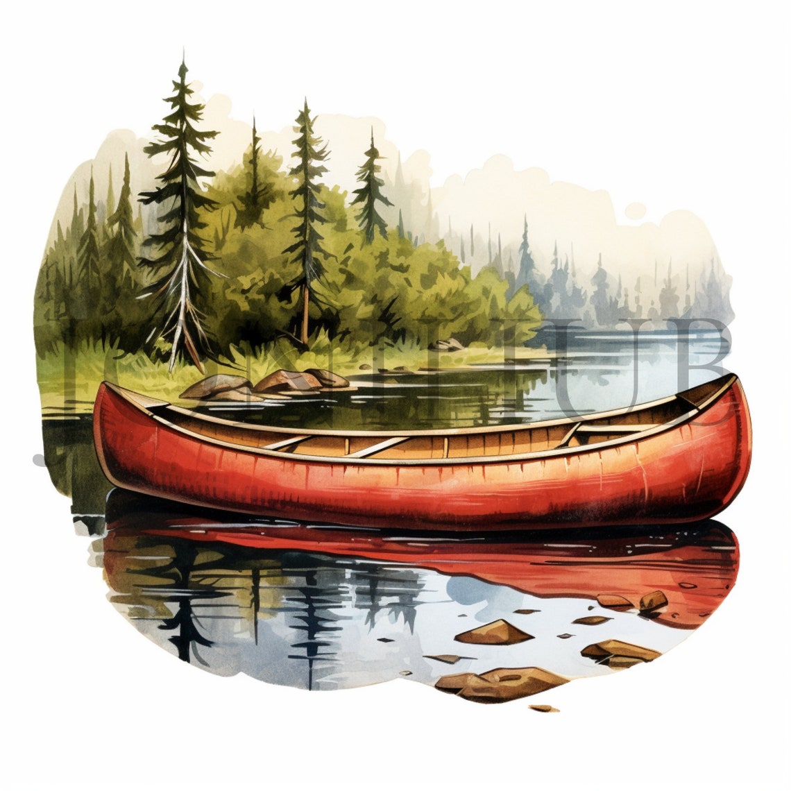 Vintage Canoe Clipart | 10 High Quality Jpg's | Digital Download ...