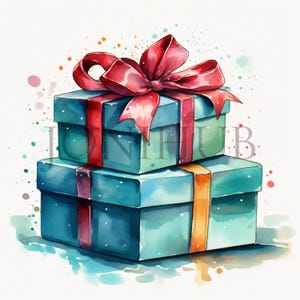 Holiday Presents Clipart | 10 High Quality Jpgs | Digital Download ...